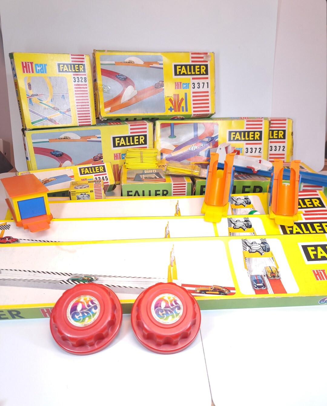Lot Faller 70s Race Track Parts, Rare Miniature Car Track, Road to Race ...