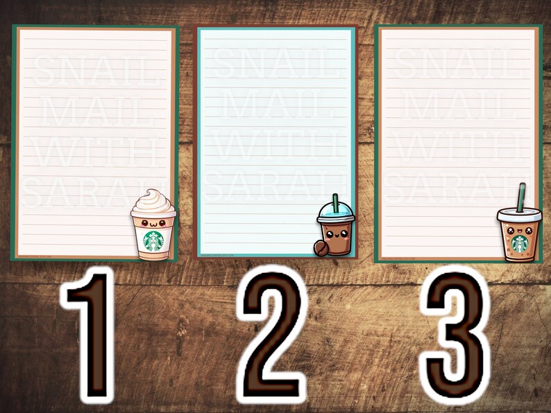 CUTE COFFEE STATIONARY - Latte, Frappe, Iced Coffee, Starbucks - Pen ...