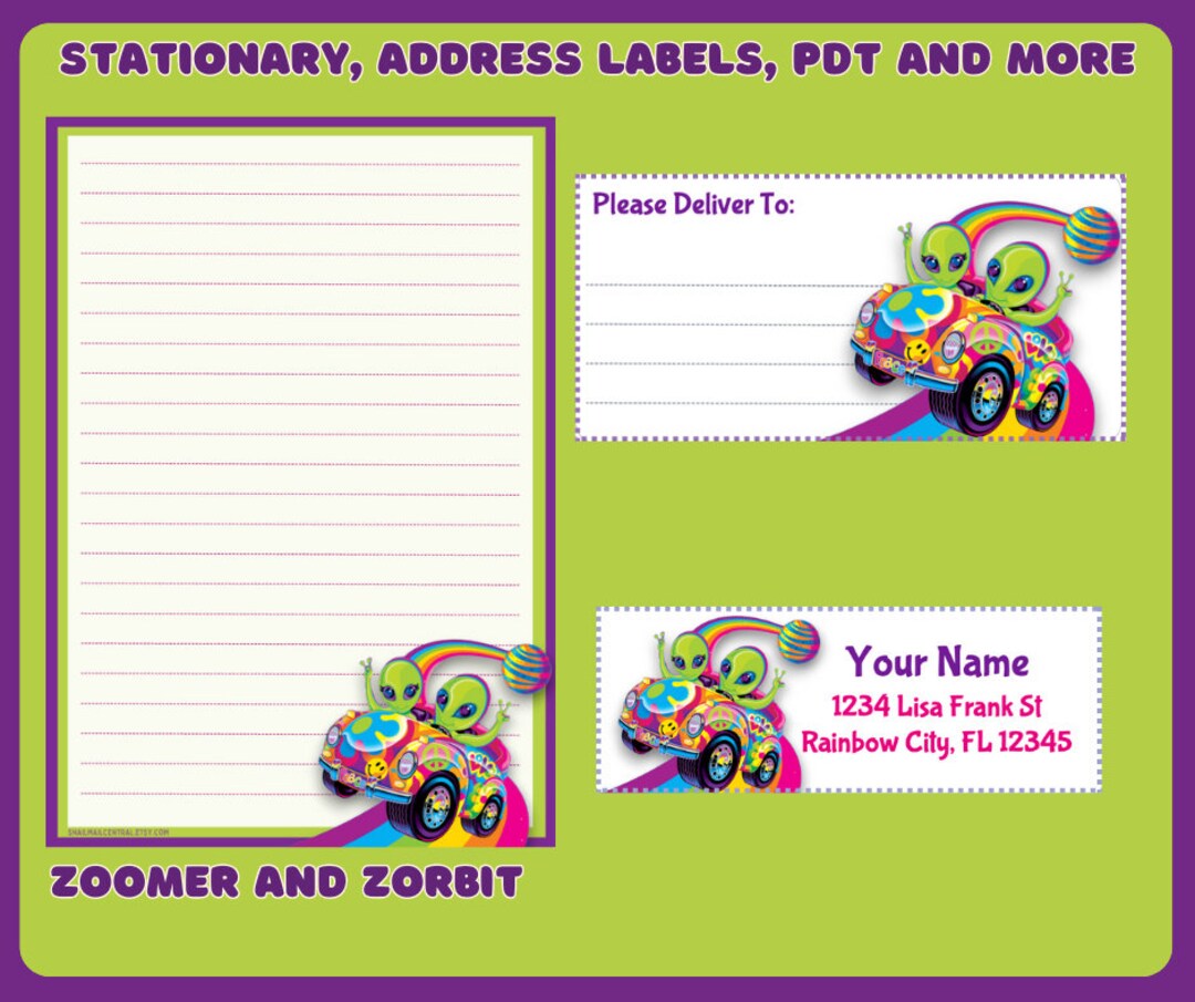 90s Aliens Pen Pal Kit: A5 Stationary & Address Labels - Etsy