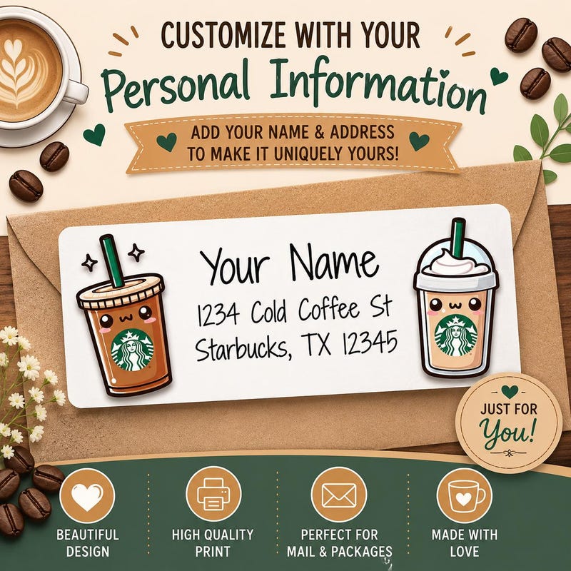 Starbucks Frappe Labels - Etsy