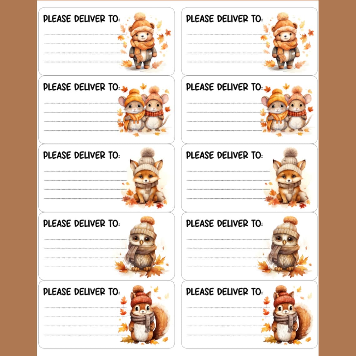 PDT Please Deliver to Labels - Sheet of 10 - Etsy