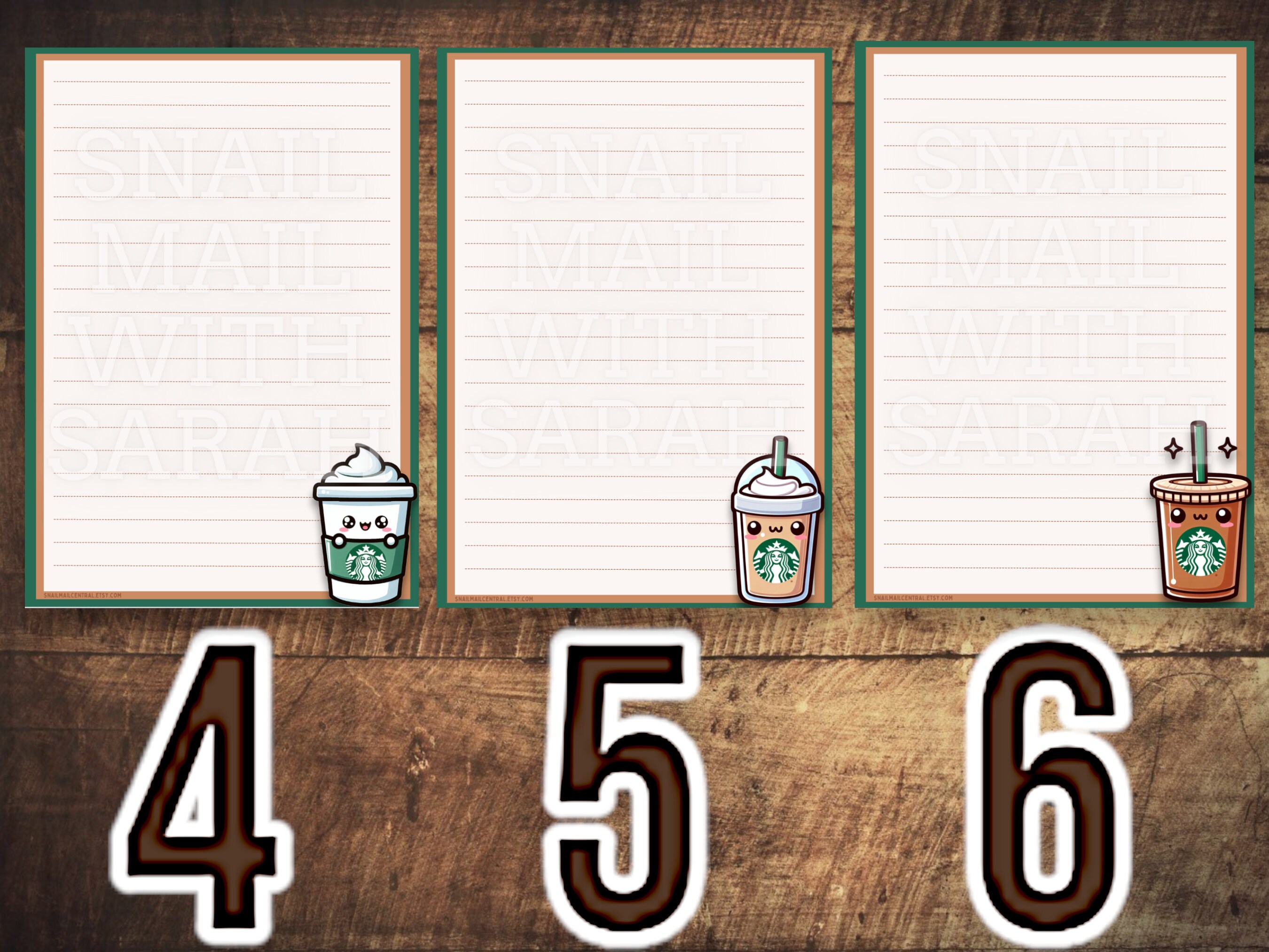 CUTE COFFEE STATIONARY - Latte, Frappe, Iced Coffee, Starbucks - Pen ...