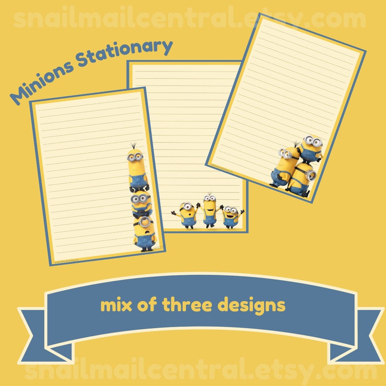 Minion Stationery - Letter Writing Set - Etsy