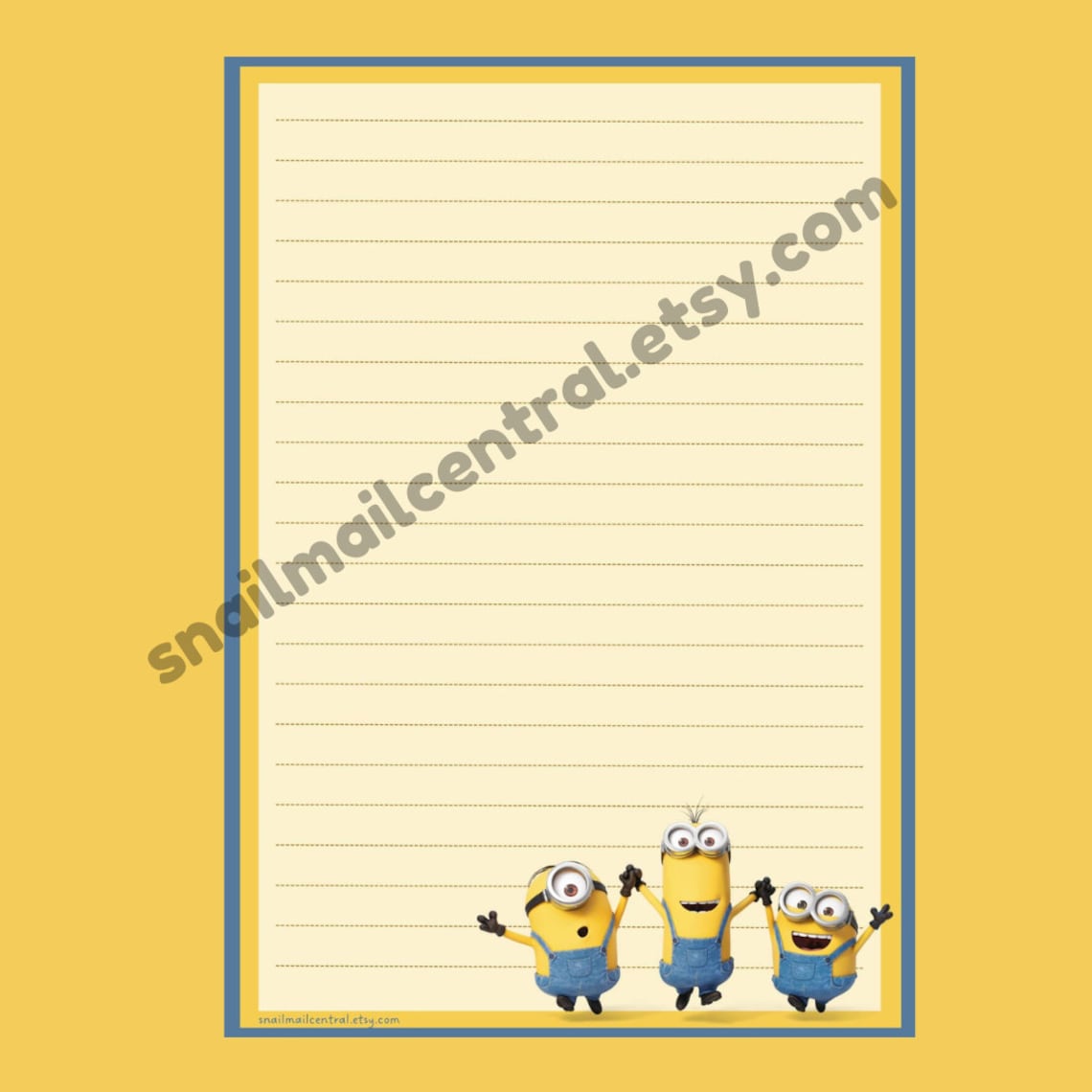 Minion Stationary - Letter Writing Set - Etsy