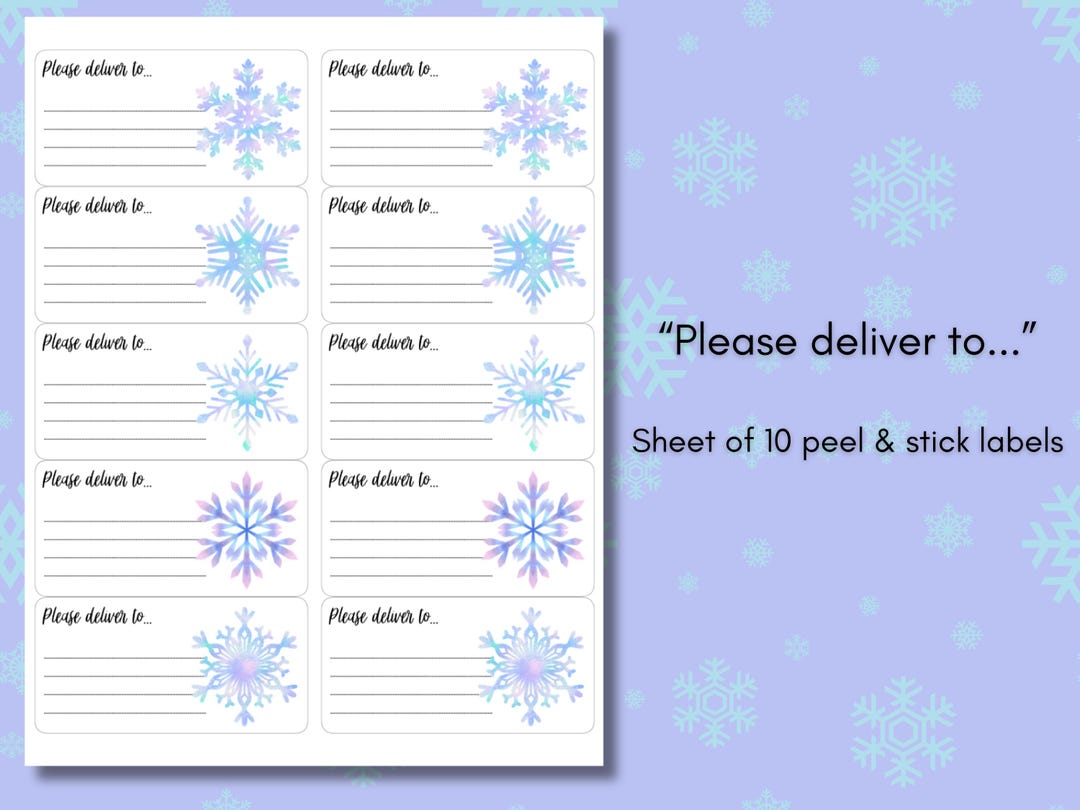 PDT Please Deliver to Labels Sheet of 10 - Etsy