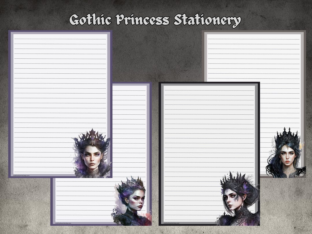 Gothic Princess Stationery - Etsy