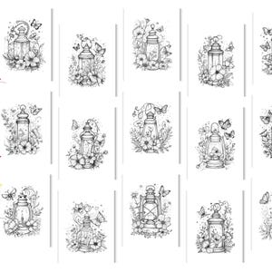 Magical Lanterns Coloring Pages, 30 Coloring Pages, Digital Download ...