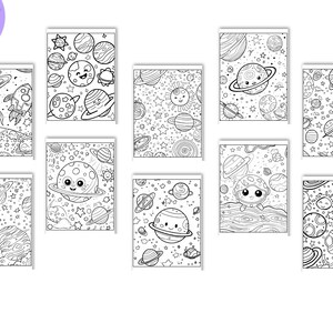 Solar System Coloring Book for Kids: 20 Space Pages (digital Download ...