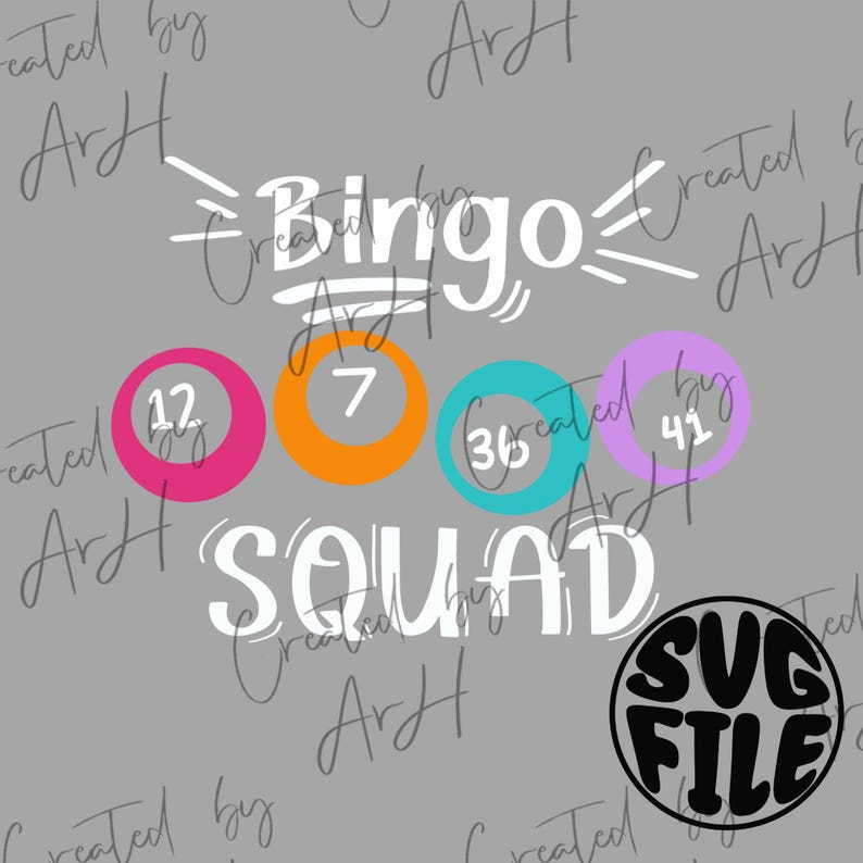Bingo Squad SVG File - Etsy