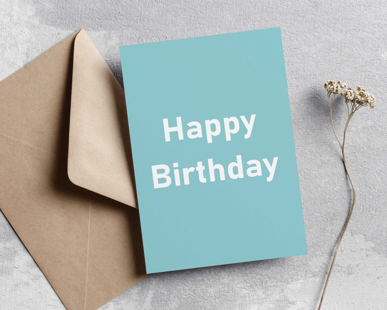 Blue Birthday Card - Etsy