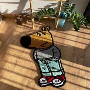 Chill Guy Meme Rug: Custom Handmade Tufted Carpet Decoration - Etsy