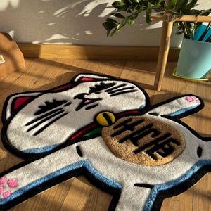 Custom Cat Rug: Tufted Wool, 3D Fluffy Handmade Carpet - Etsy