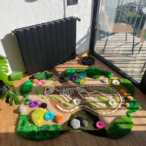 Mewtwo Landscape Tufted Custom Rug, Mossy Rug, Grass Carpet, Fluffy Rug ...