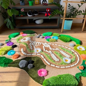 Mewtwo Landscape Tufted Custom Rug, Mossy Rug, Grass Carpet, Fluffy Rug ...