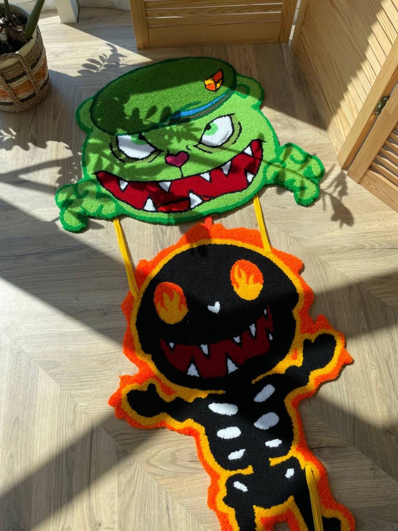 Fliqpy HTF Collection Rug, Skeleton Rug, Handmade Tufted Custom Rug ...