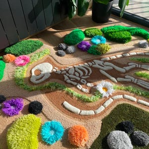 Mewtwo Landscape Tufted Custom Rug, Mossy Rug, Grass Carpet, Fluffy Rug ...