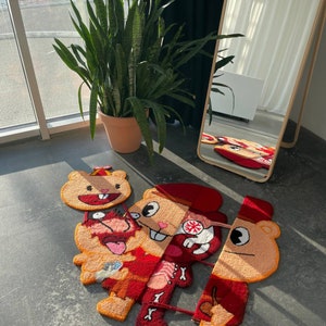 Pope HTF Collection Rug, Skeleton Rug, Handmade Tufted Custom Rug ...