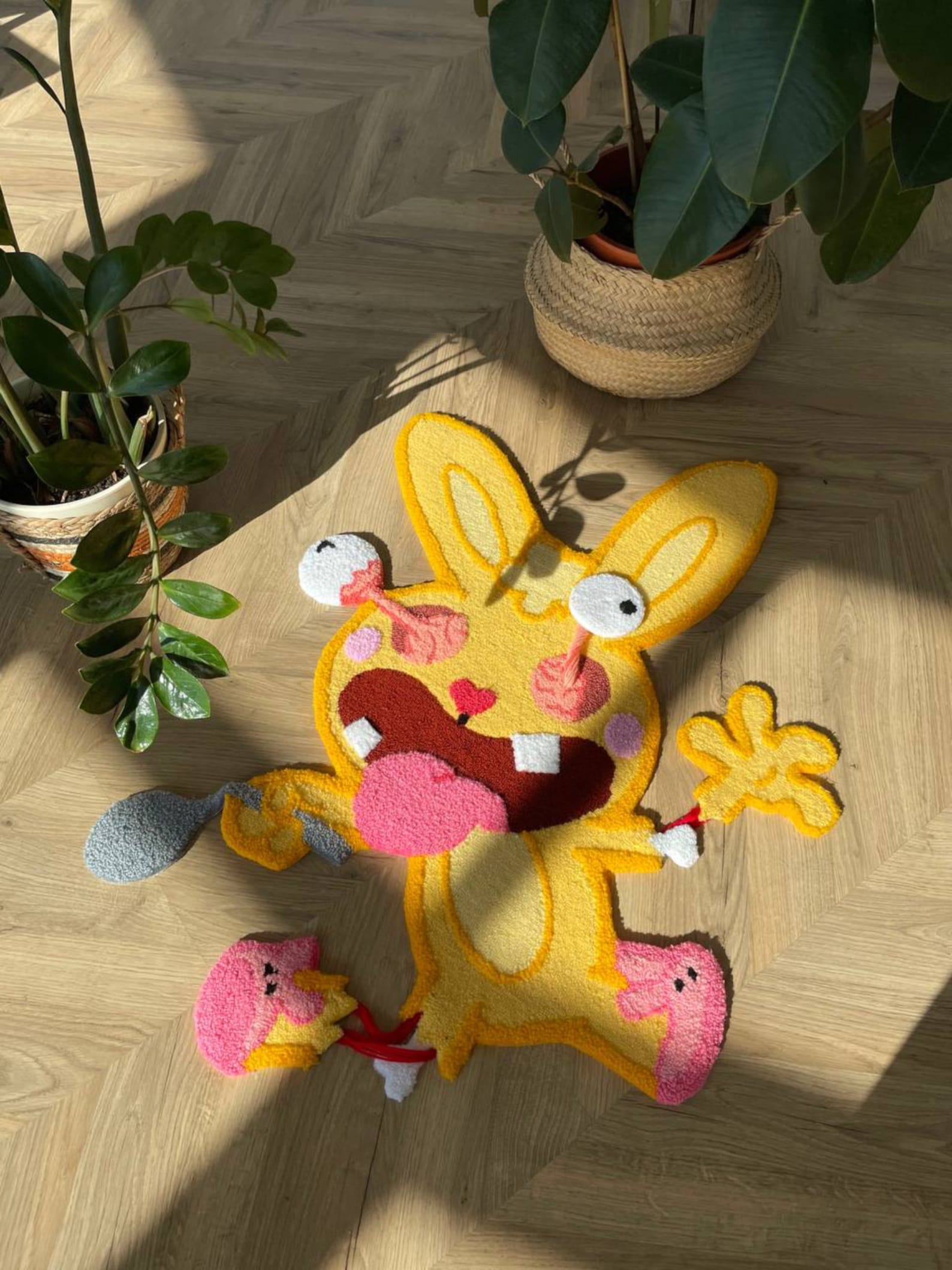 Cuddles HTF Collection Rug, Skeleton Rug, Handmade Tufted Custom Rug ...