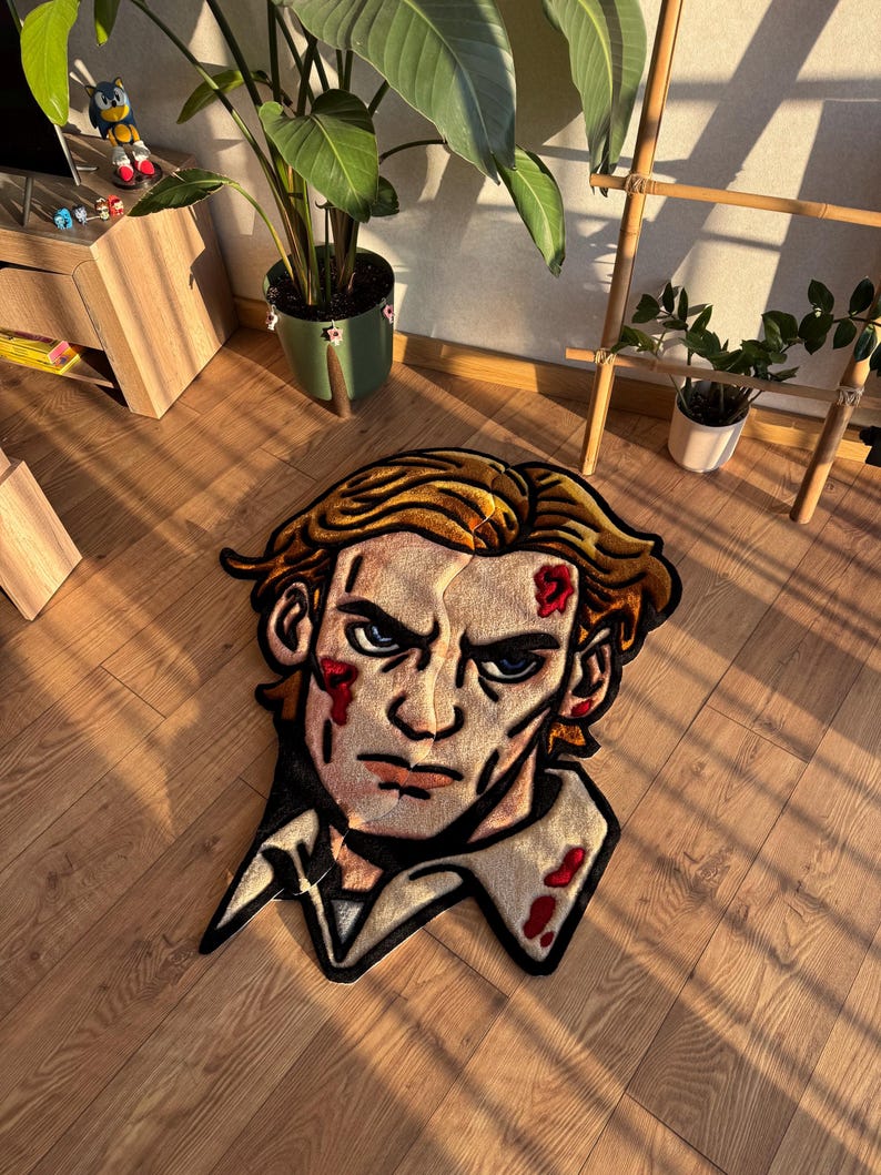 Custom Wool Rug, Handmade Tufted Carpet Stranger Things - Etsy