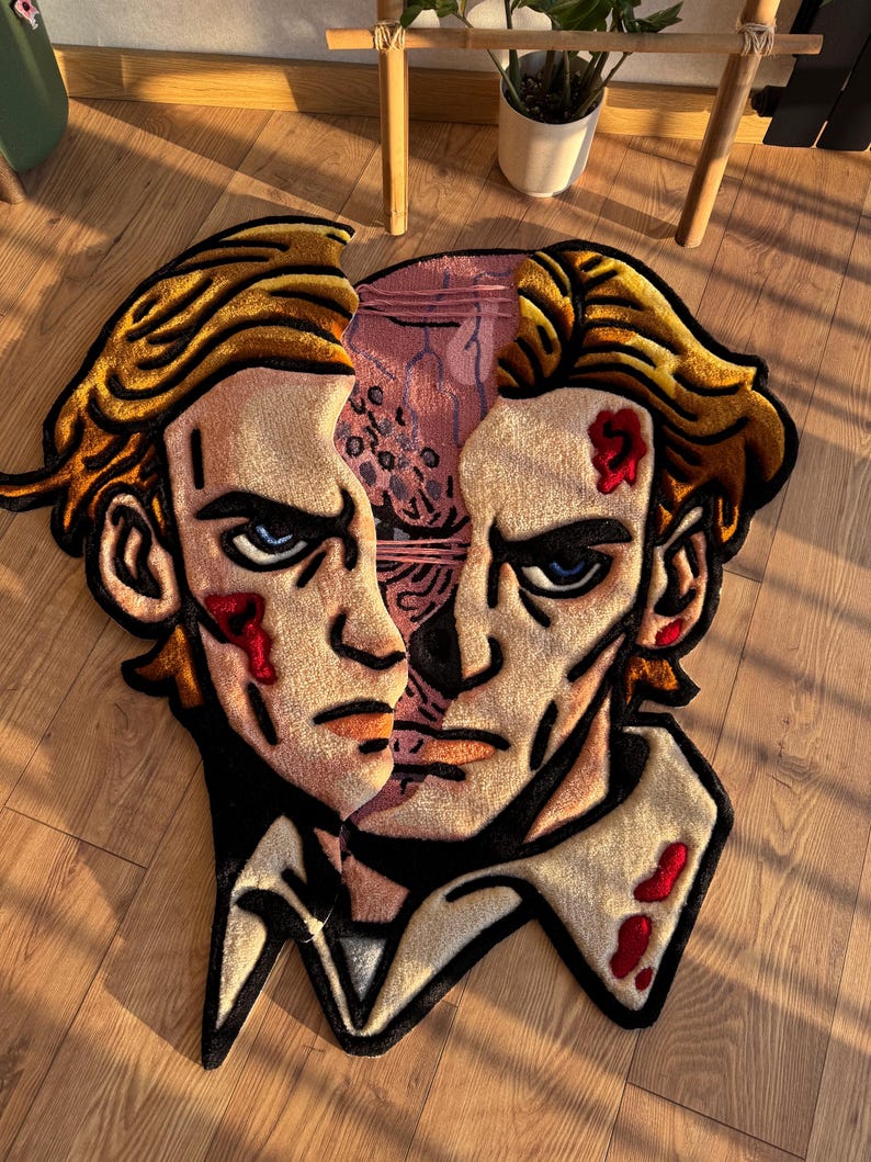 Custom Wool Rug, Handmade Tufted Carpet Stranger Things - Etsy