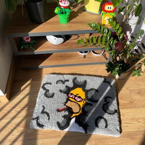 Homer in the Bushes Rug, 4:20 Fluffy Custom Rug 3d Tufted Carpet ...