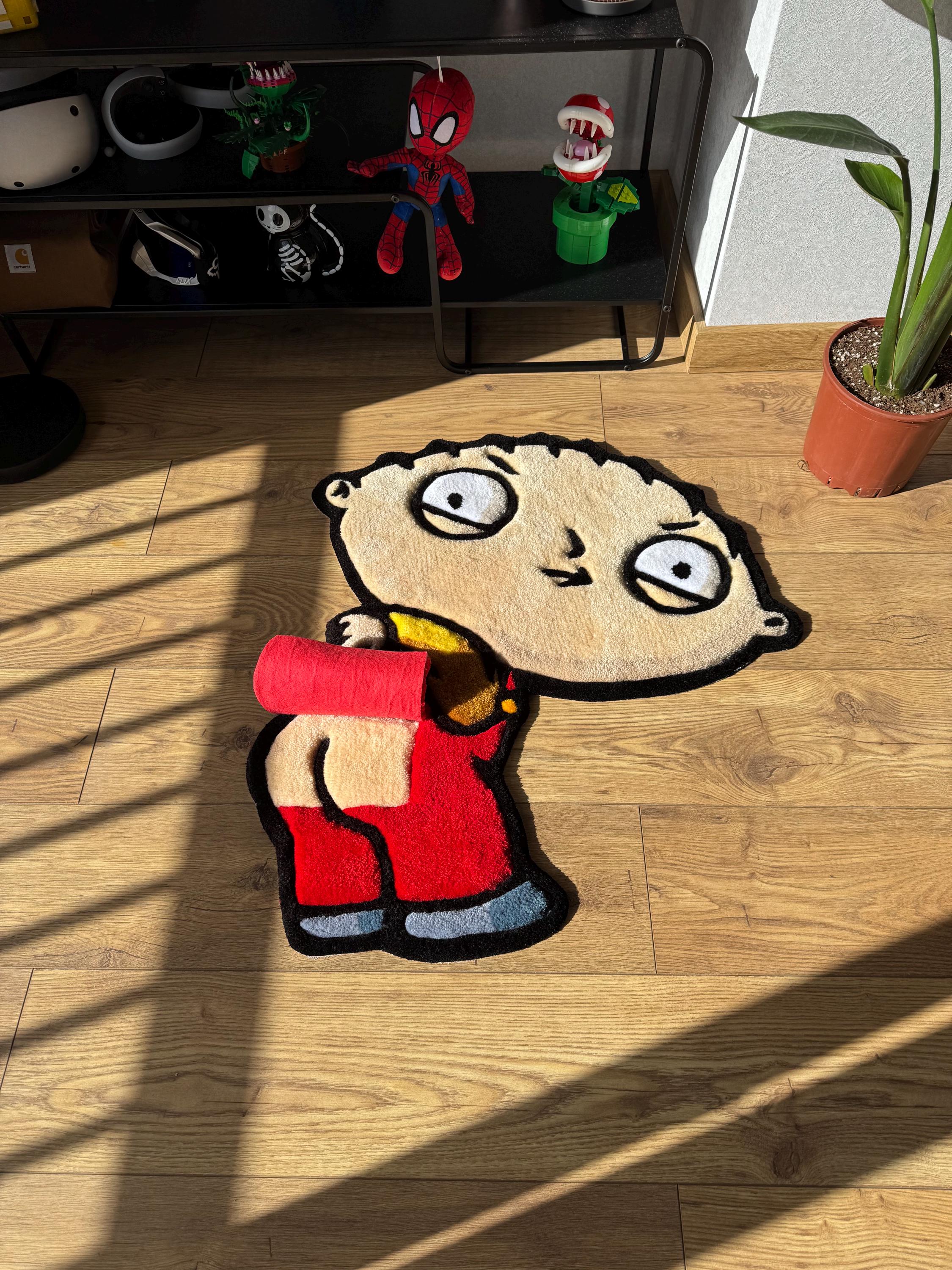 Handmade Stewie Griffin Rug: Family Guy Tufted Wool Carpet - Etsy