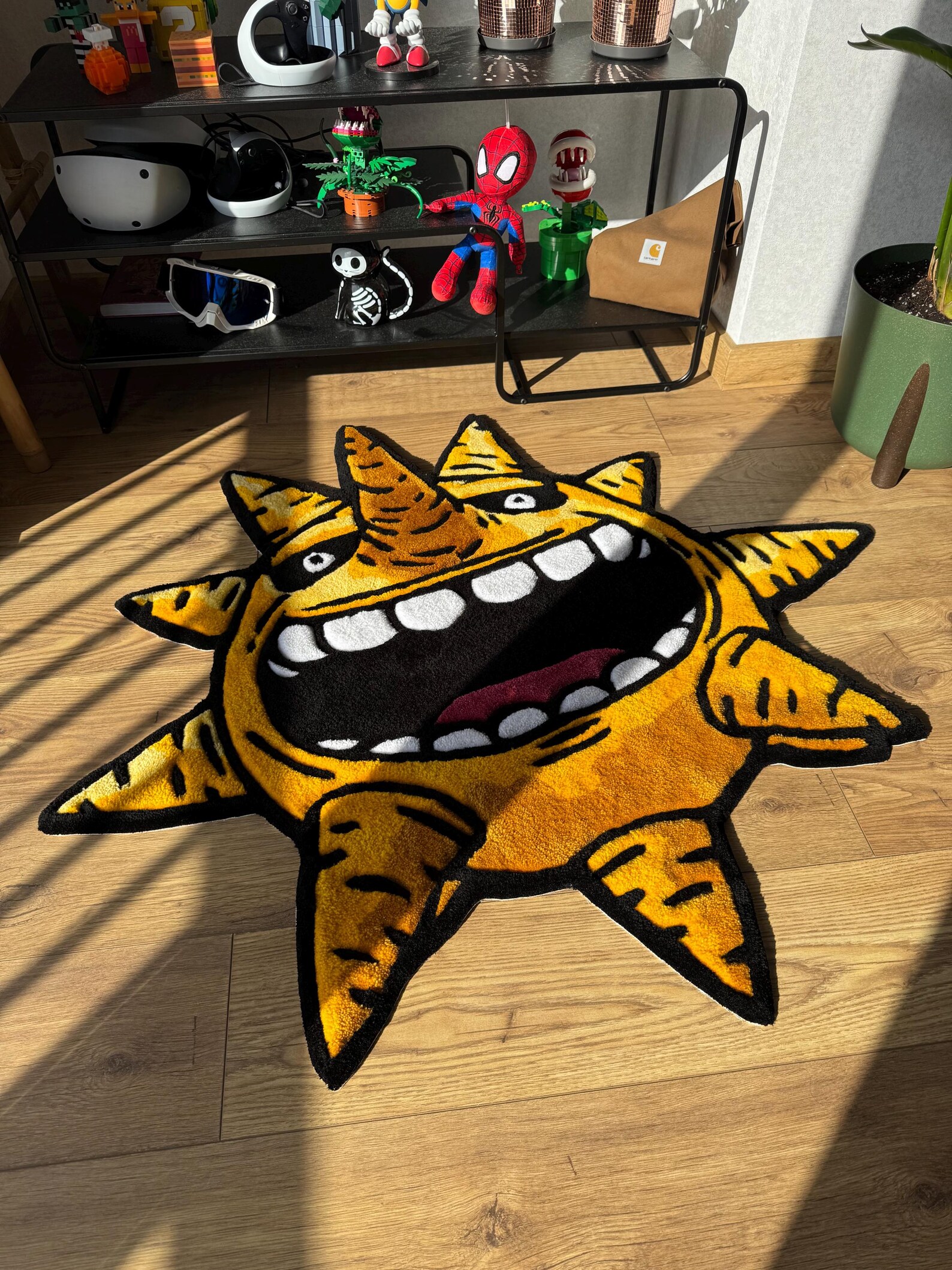 Handmade Custom Sun Wool Rug: Tufted Anime Carpet - Etsy