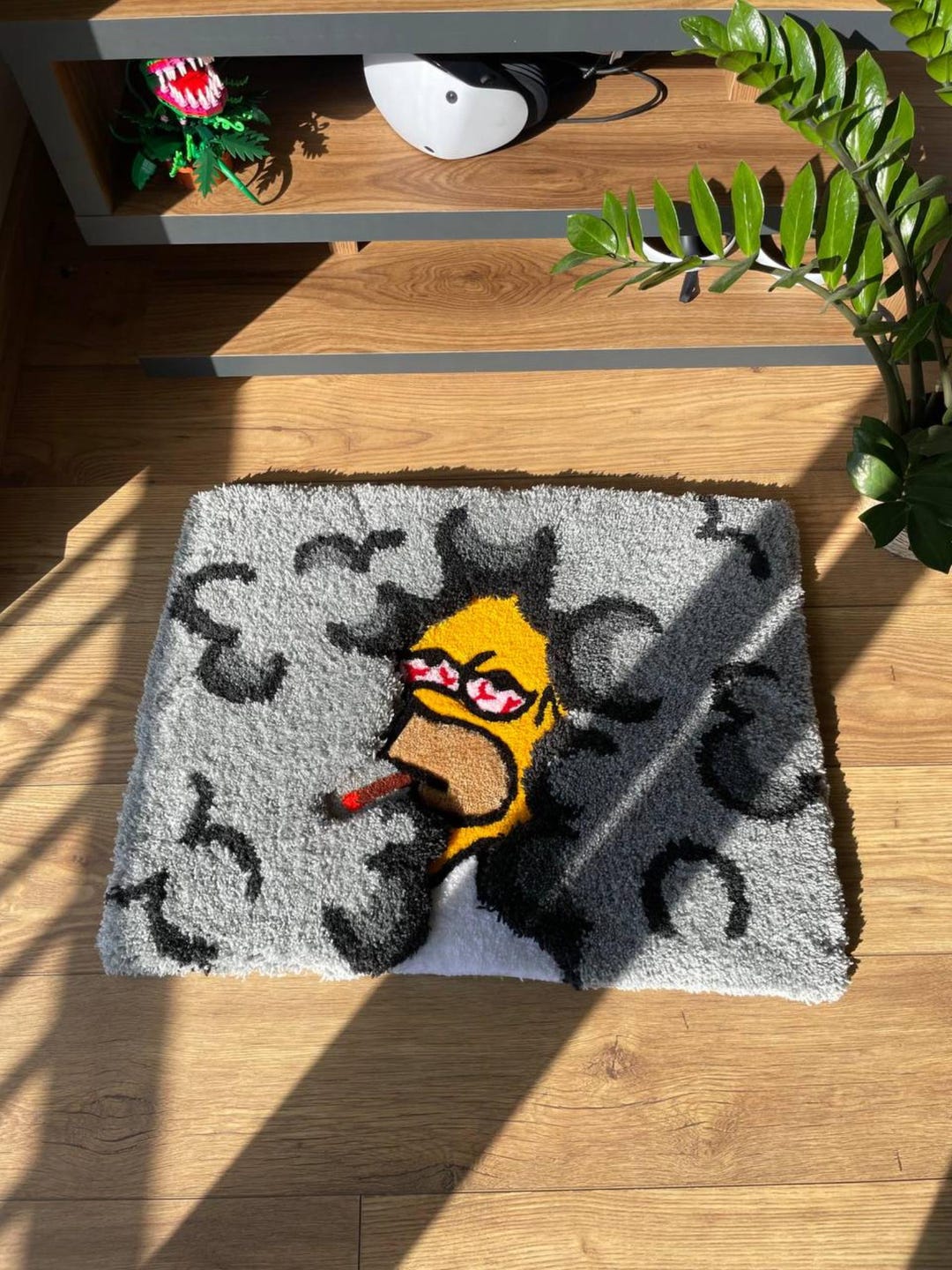 Homer in the Bushes Rug, 4:20 Fluffy Custom Rug 3d Tufted Carpet ...