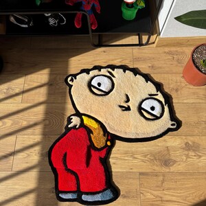 Handmade Stewie Griffin Rug: Family Guy Tufted Wool Carpet - Etsy