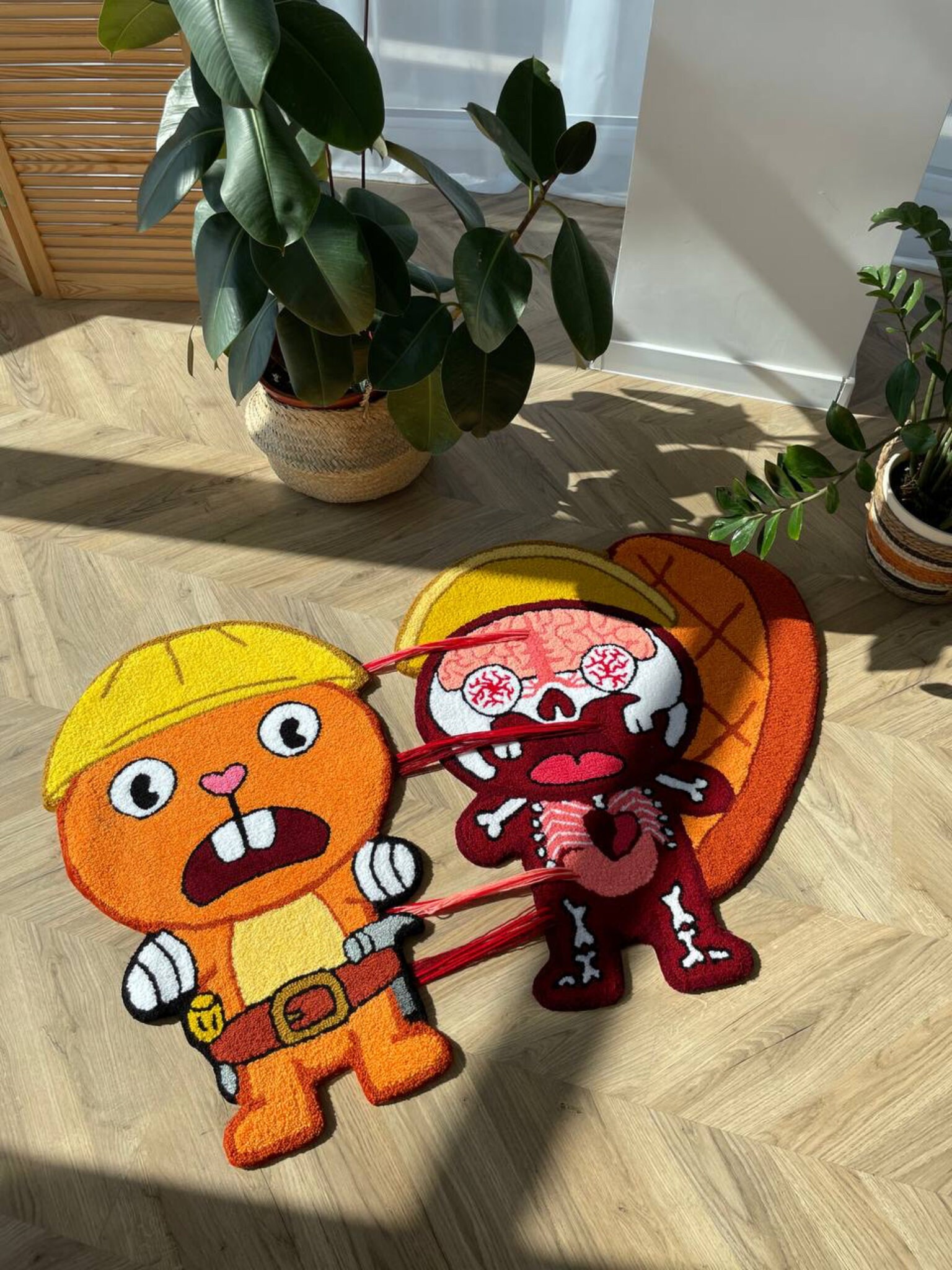 Happy Tree Friends Tufted Skeleton Rug - Etsy
