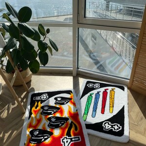 Uno Handmade Tufted Rug, 4 Uno Rug, Rug Tufting, Handmade Rug, Uno Card ...