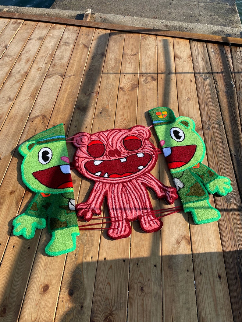 Fliqpy Happy Tree Friends: Handmade Tufted Skeleton Carpet With Moving ...