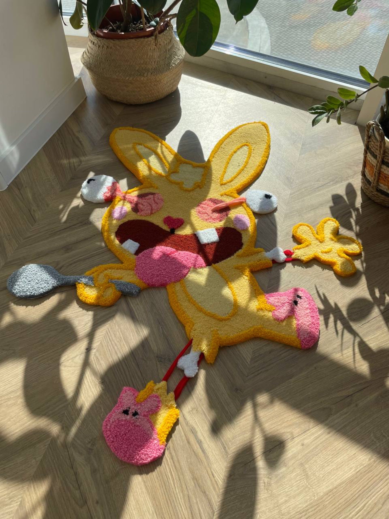 Cuddles HTF Collection Rug, Skeleton Rug, Handmade Tufted Custom Rug ...