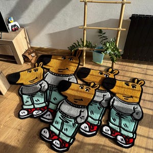 Chill Guy Meme Rug: Custom Handmade Tufted Carpet Decoration - Etsy