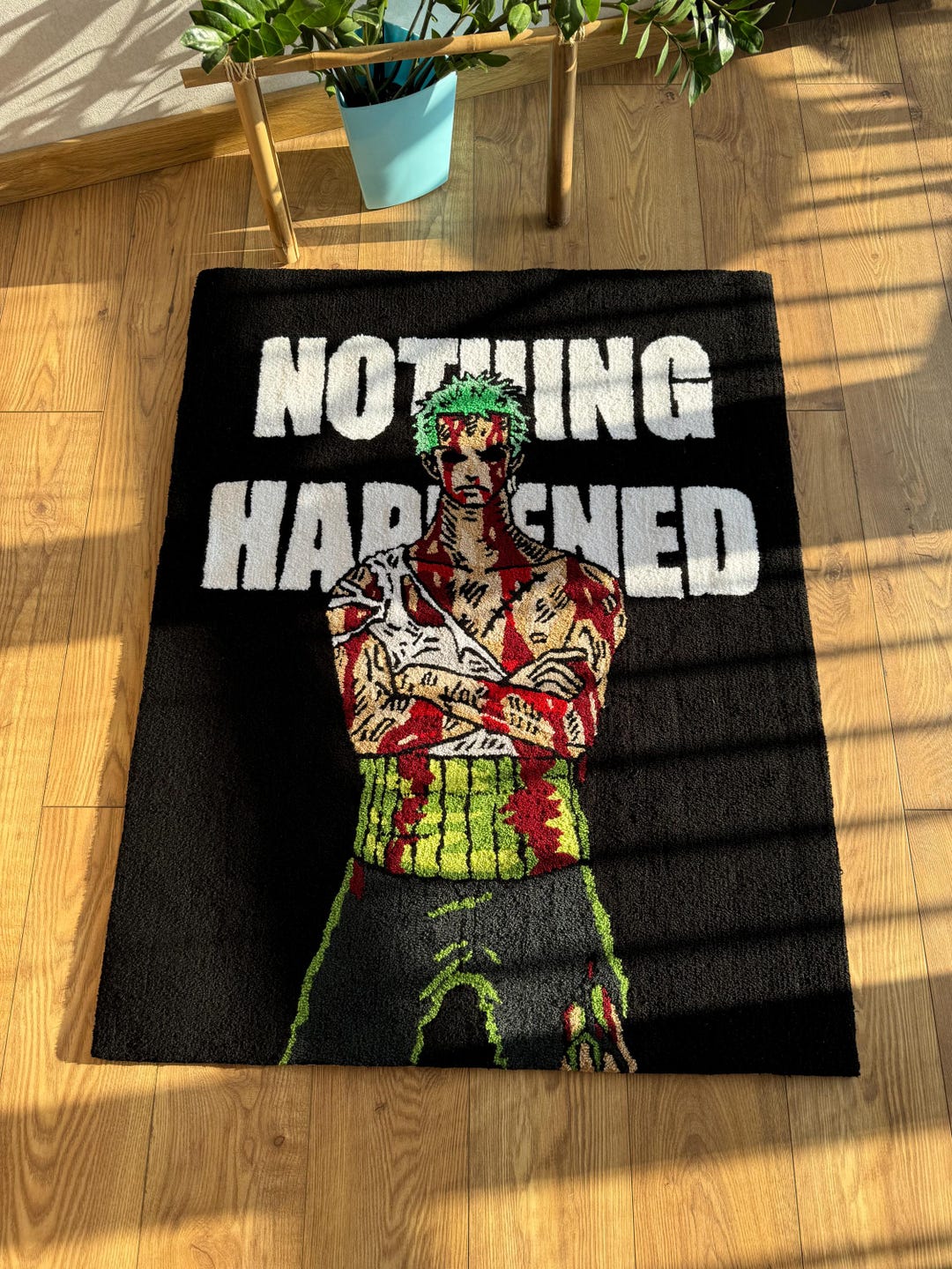Zoro One Piece Handmade Custom Carpet, Rug Tufting, Wool Art, Woolen ...