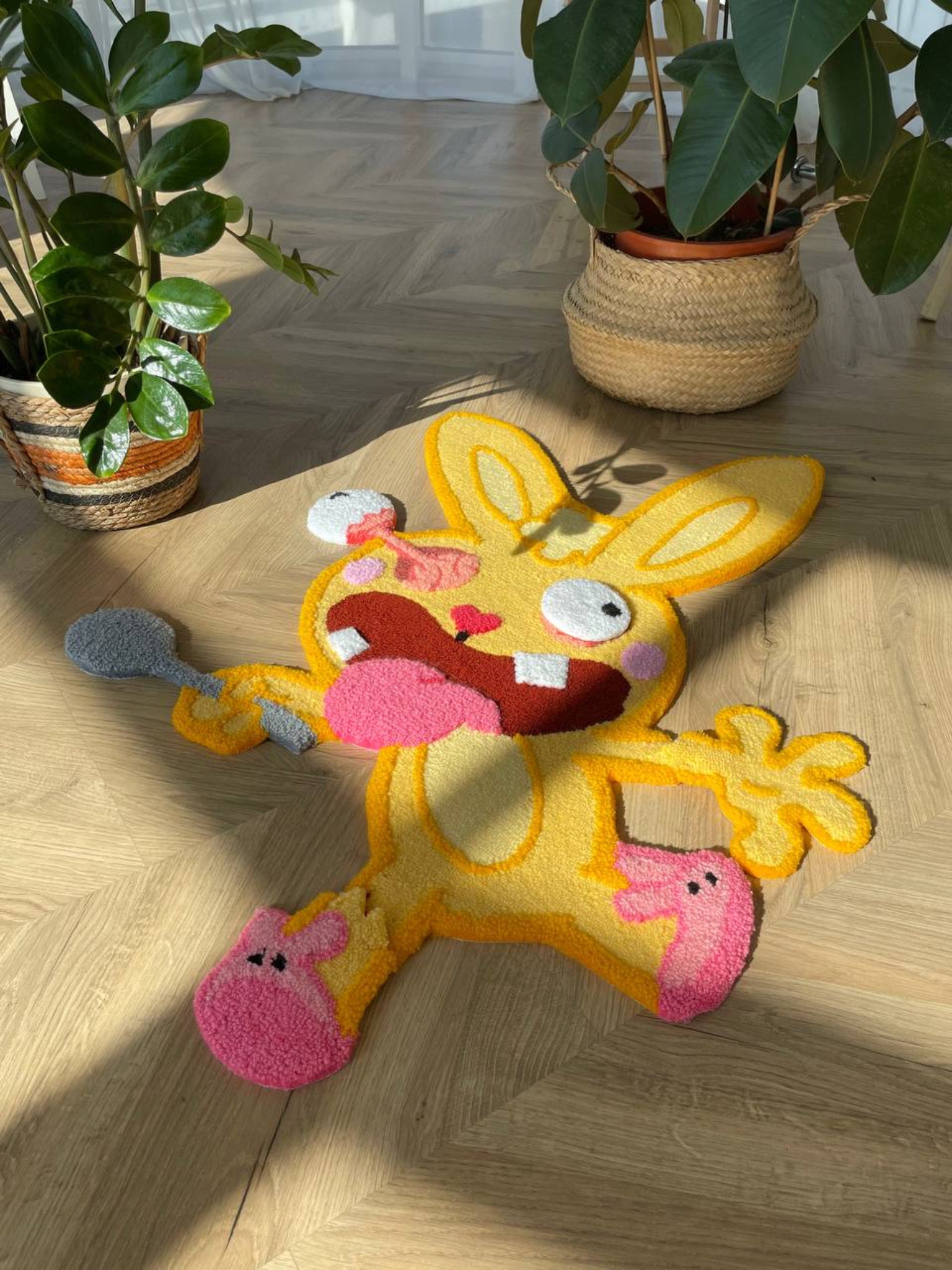 Cuddles HTF Collection Rug, Skeleton Rug, Handmade Tufted Custom Rug ...