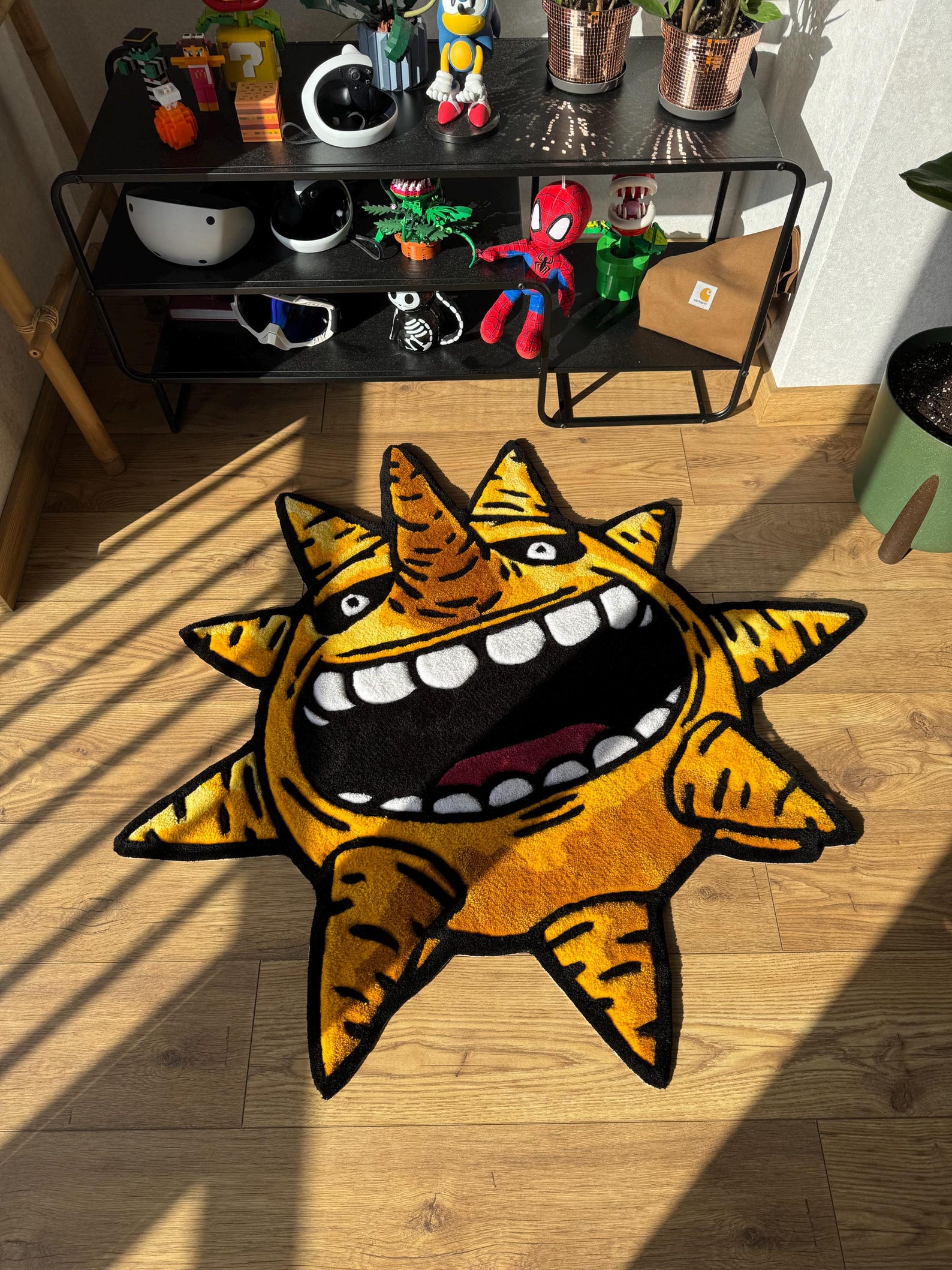 Handmade Custom Sun Wool Rug: Tufted Anime Carpet - Etsy