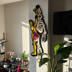 Wall Decor Peely Bone Handmade Custom Rug Tufting, Skeleton Rug, Tufted ...