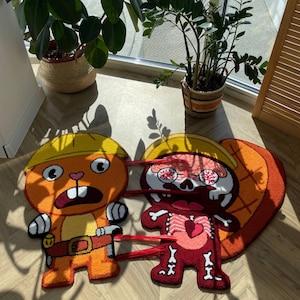 Happy Tree Friends Tufted Skeleton Rug - Etsy