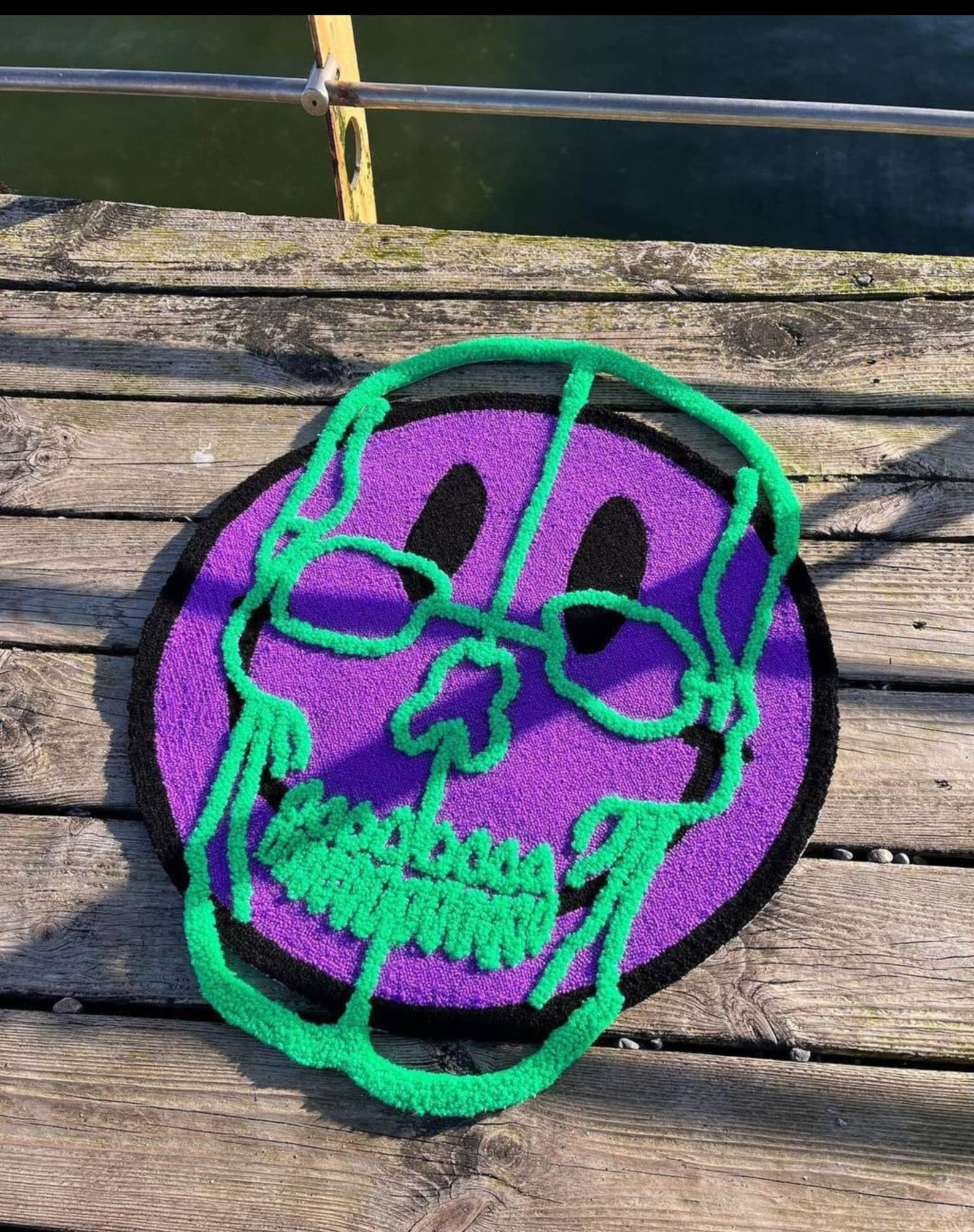 3d Skull Tufted Rug, Handmade Tufted Custom Rug, Smiling Face Carpet ...