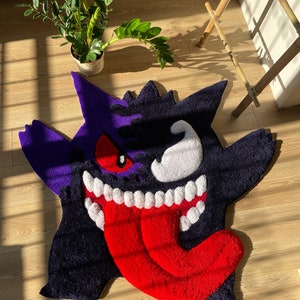 Gengar Custom Tufted Rug: 3D High Pile Carpet - Etsy