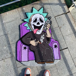 Scream Calling Handmade Tufted Custom Rug, 3d Tufted Rug, Bart Tufted ...