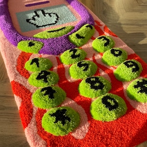 Fluffy 3d Custom Phone Rugs, Tufted Handmade High Pile Carpet, Phone ...