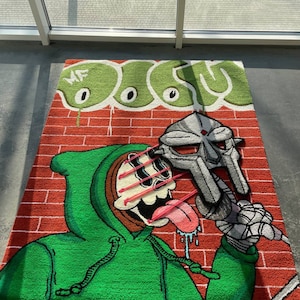 Custom Tufted Rapper Rug: MF DOOM Mask, Moving Parts - Etsy