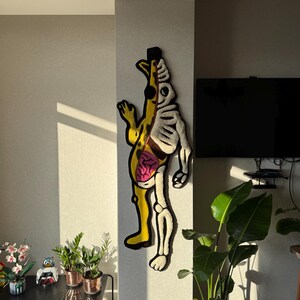 Wall Decor Peely Bone Handmade Custom Rug Tufting, Skeleton Rug, Tufted ...