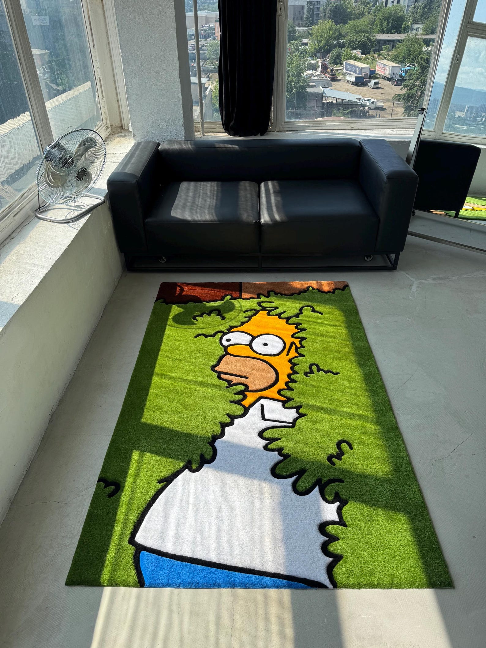 Homer in the Bushes Custom Tufted Rug, Living Room Wool Luxury Carpet ...