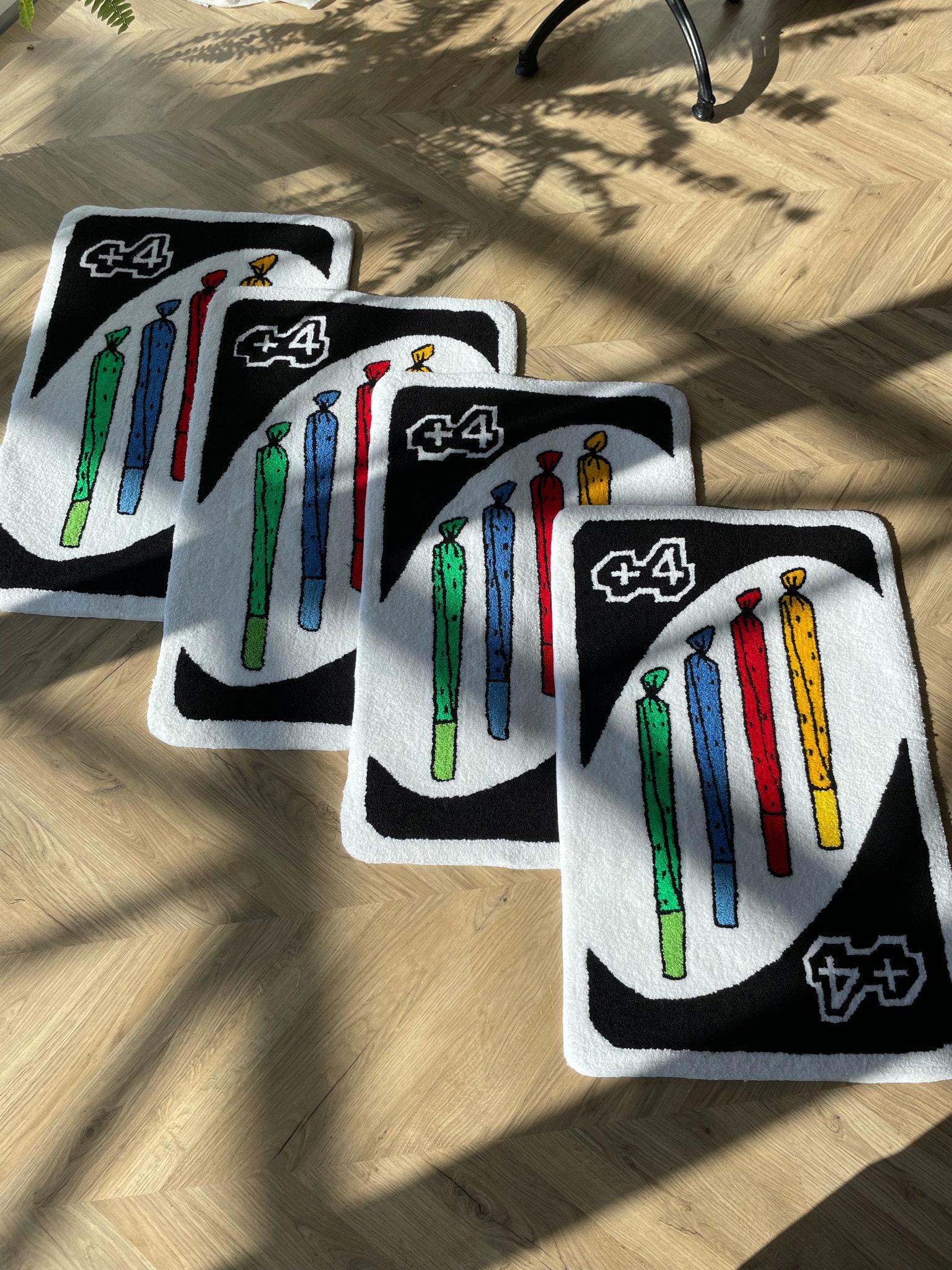 Uno Handmade Tufted Rug, 4 Uno Rug, Rug Tufting, Handmade Rug, Uno Card ...