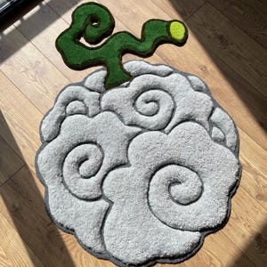 Fluffy Carpet Devil Fruit, 3d Custom Rug, Gomu Gomu Moku Moku Fruit ...