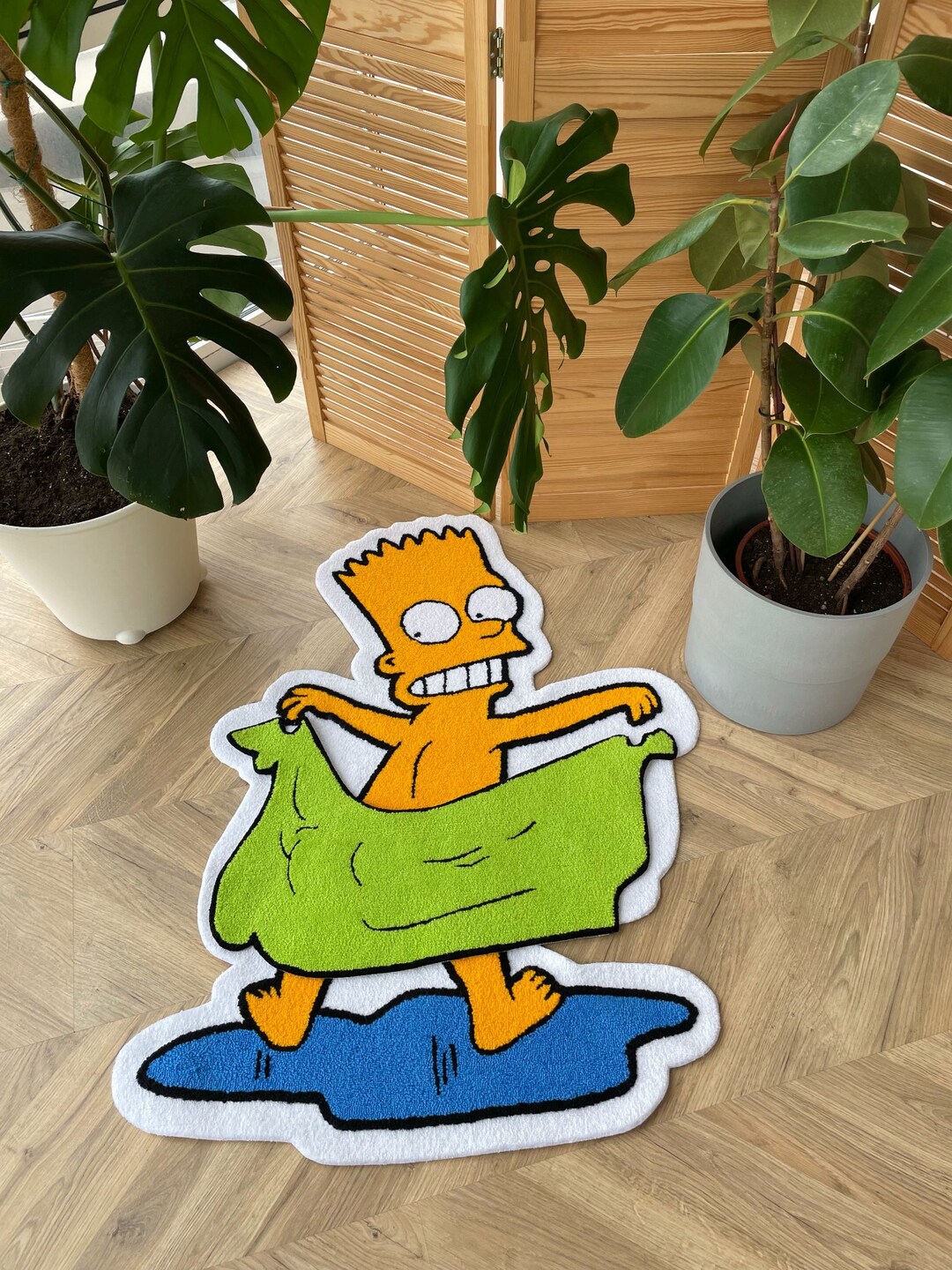 Bart Simpson Custom Rug: Tufted 3D Bath Towel Carpet - Etsy