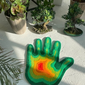 Human Hand Tufted Rug, 3d Tufted Rug, Human Anatomy Rug, Palm Rug ...